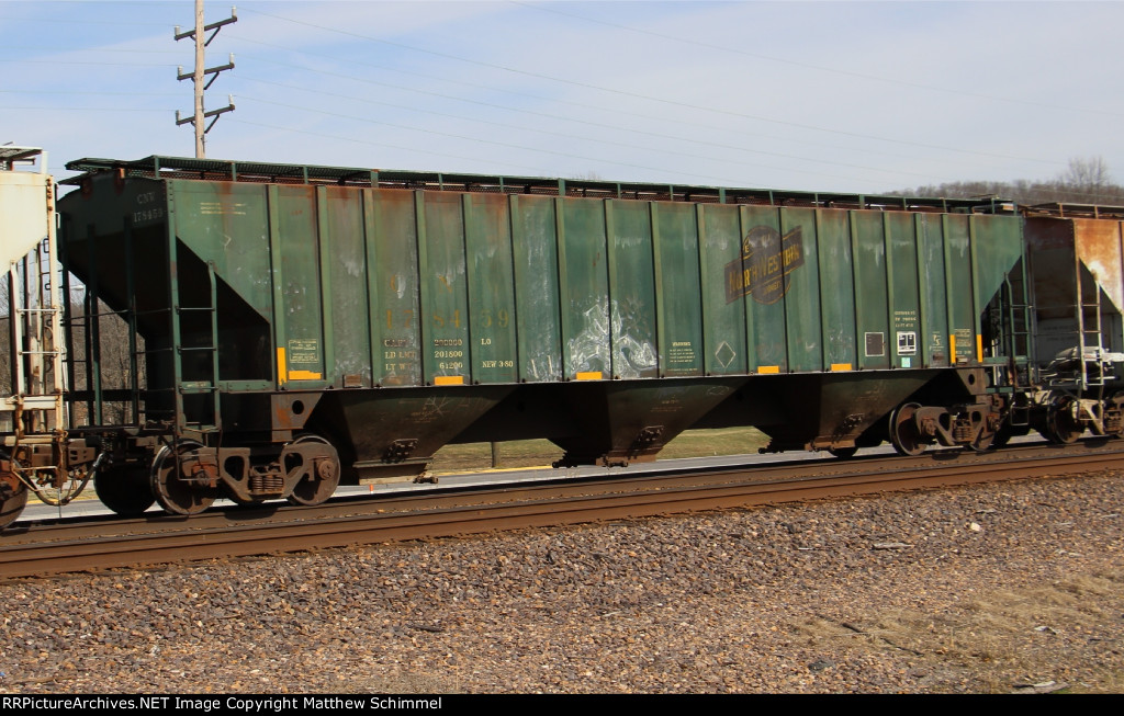Green CNW Covered Hopper